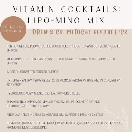 Vitamin Cocktails: Lipo-Mino Mix | Drew & Co Medical